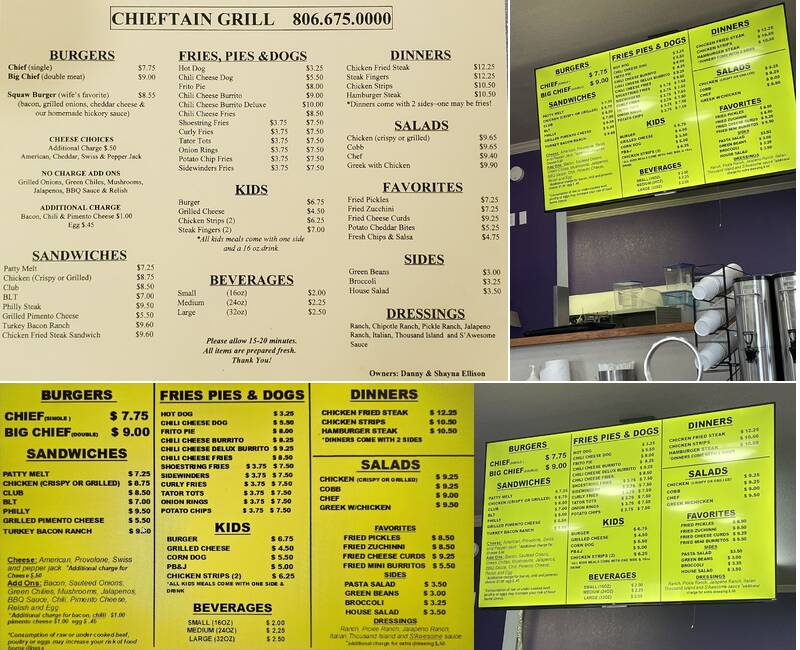 Chieftain Grill, Crosbyton - Menu, Reviews (70), Photos (18) - Restaurantji