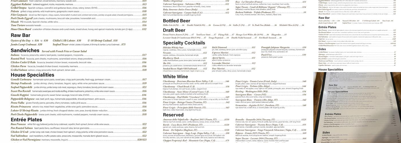 Versante, Schwenksville - Menu, Reviews (258), Photos (25) - Restaurantji