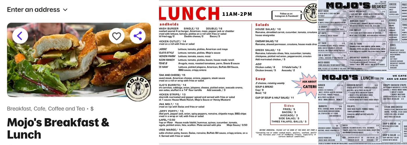 Mojo’s Breakfast & Lunch, Windsor - Menu, Reviews (67), Photos (21 ...