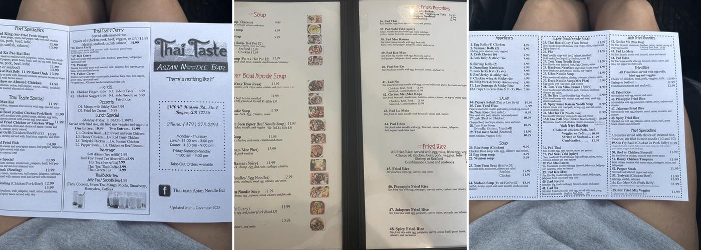 Thai Taste #2, Rogers - Menu, Reviews (32), Photos (23) - Restaurantji