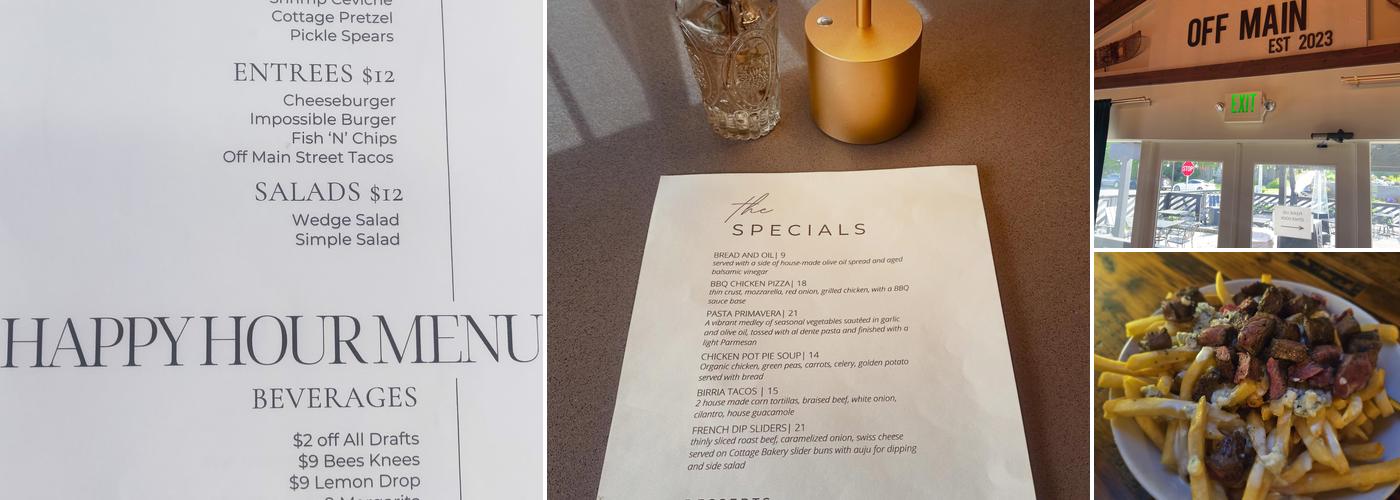 Off Main, Edmonds - Menu, Reviews (59), Photos (17) - Restaurantji