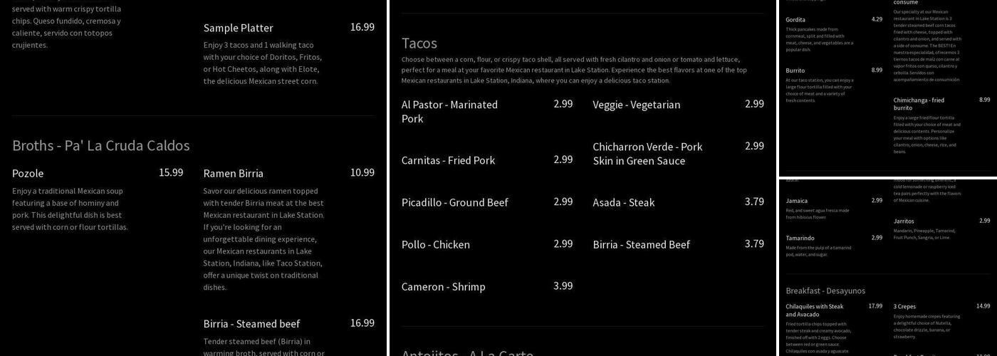 Taco station, Lake Station - Menu, Reviews (88), Photos - Restaurantji