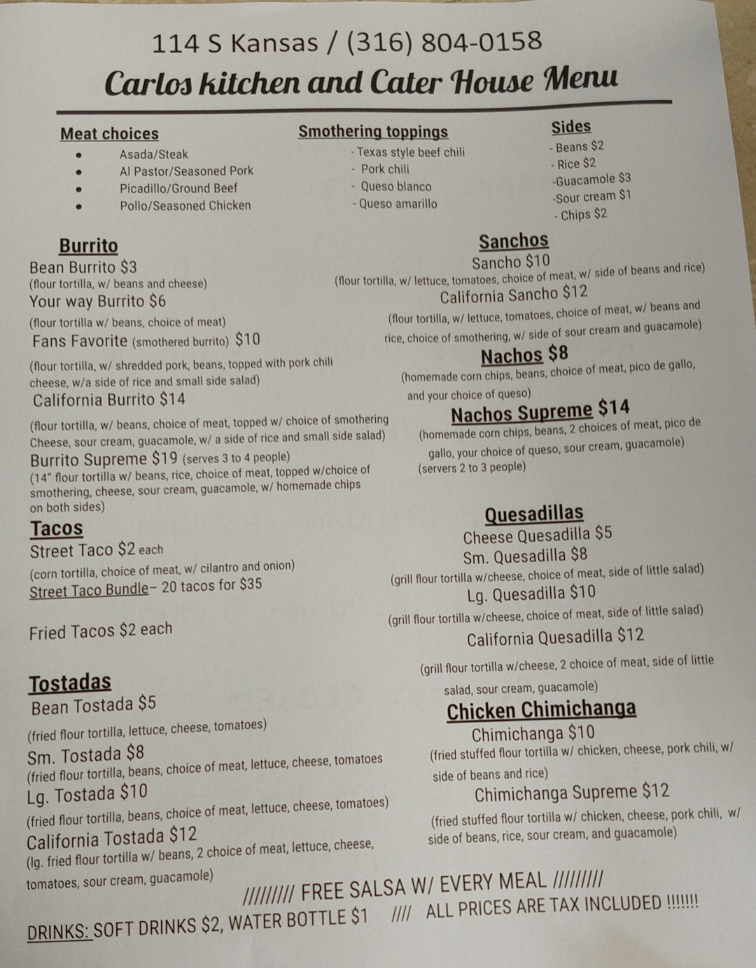 Carlos' Kitchen & Cater, Newton - Menu, Reviews (113), Photos (25 ...
