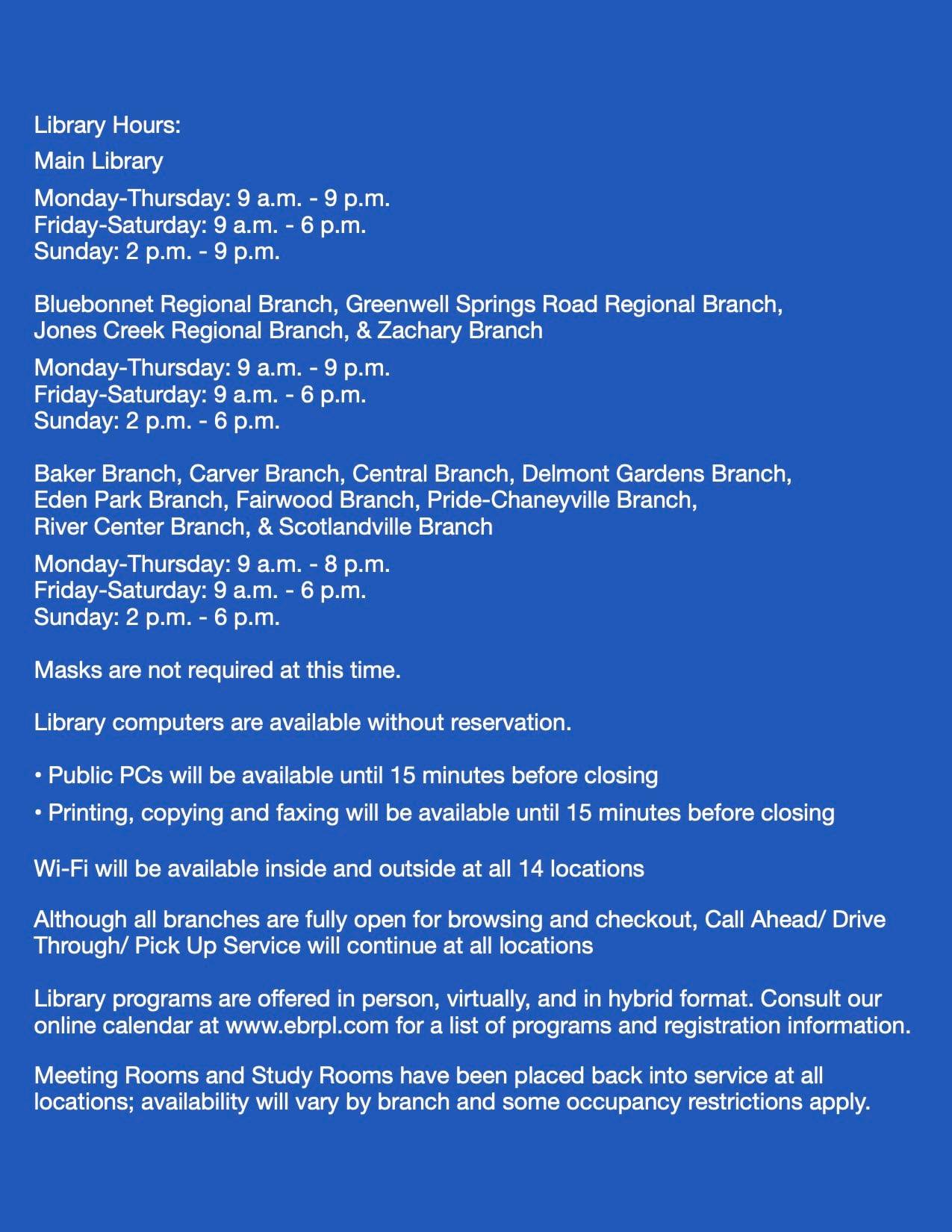 EBRPL - MAIN LIBRARY - Baton Rouge LA - Hours, Directions, Reviews ...