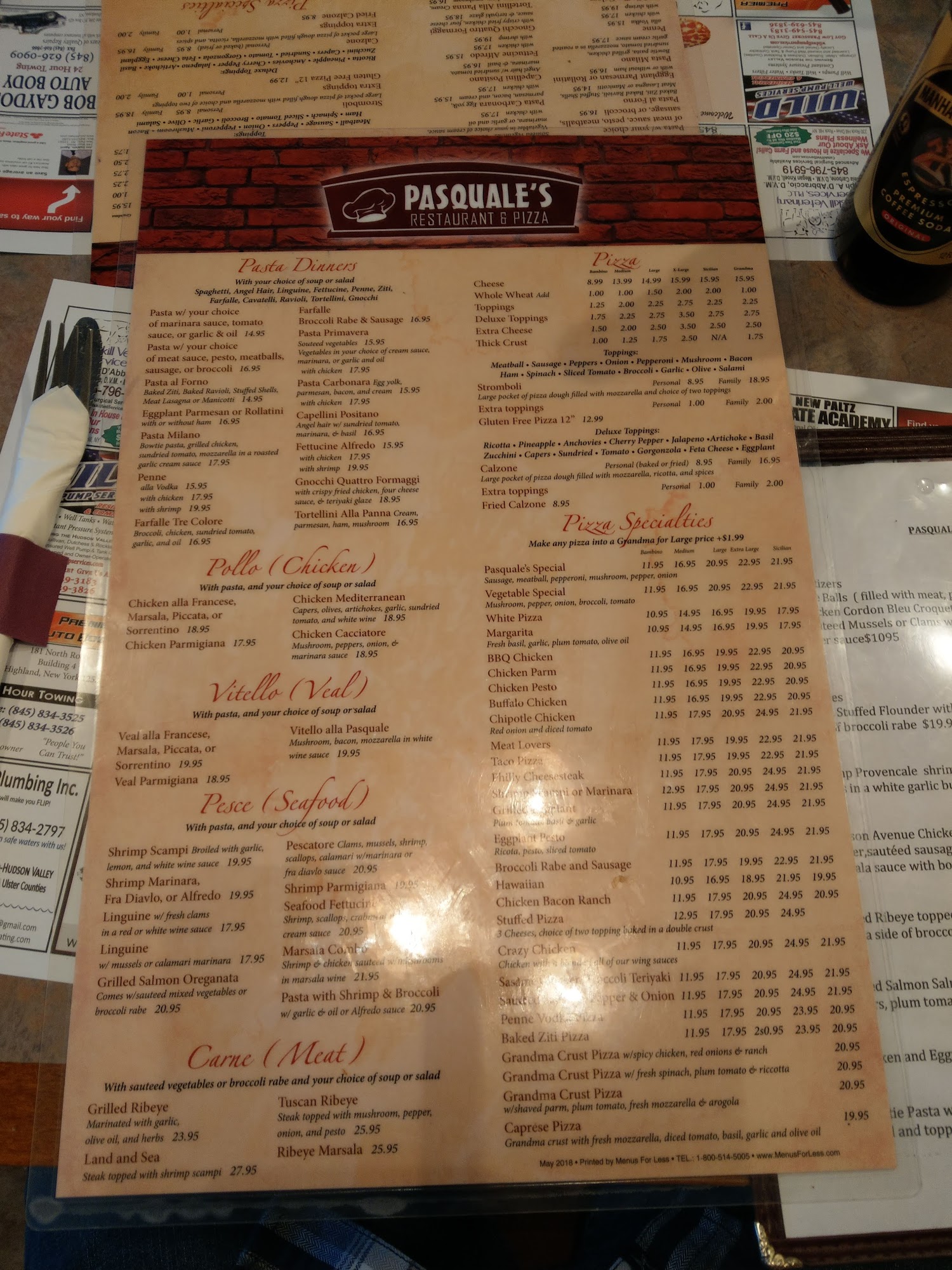 Pasquales, Gardiner - Menu, Reviews (227), Photos (37) - Restaurantji