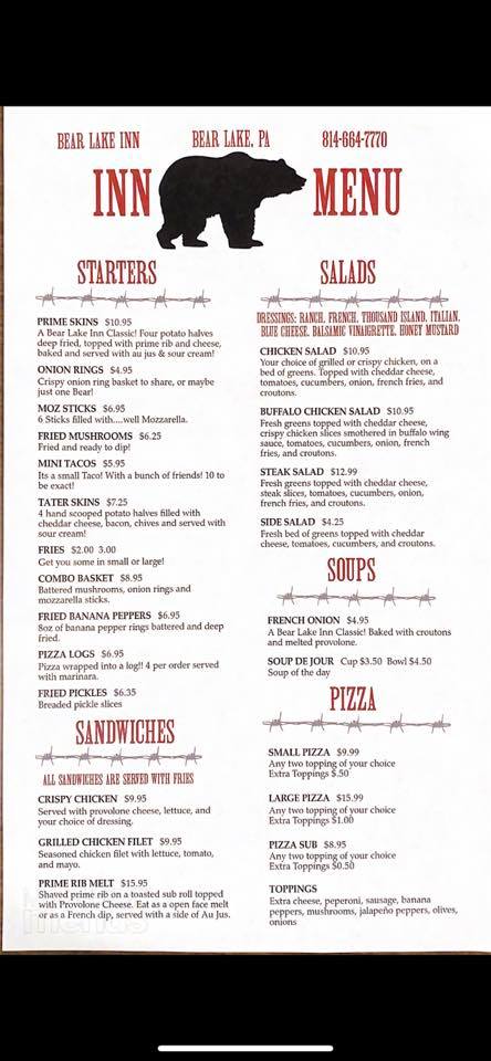 Bear Lake Inn, Bear Lake - Menu, Reviews (131), Photos (35) - Restaurantji