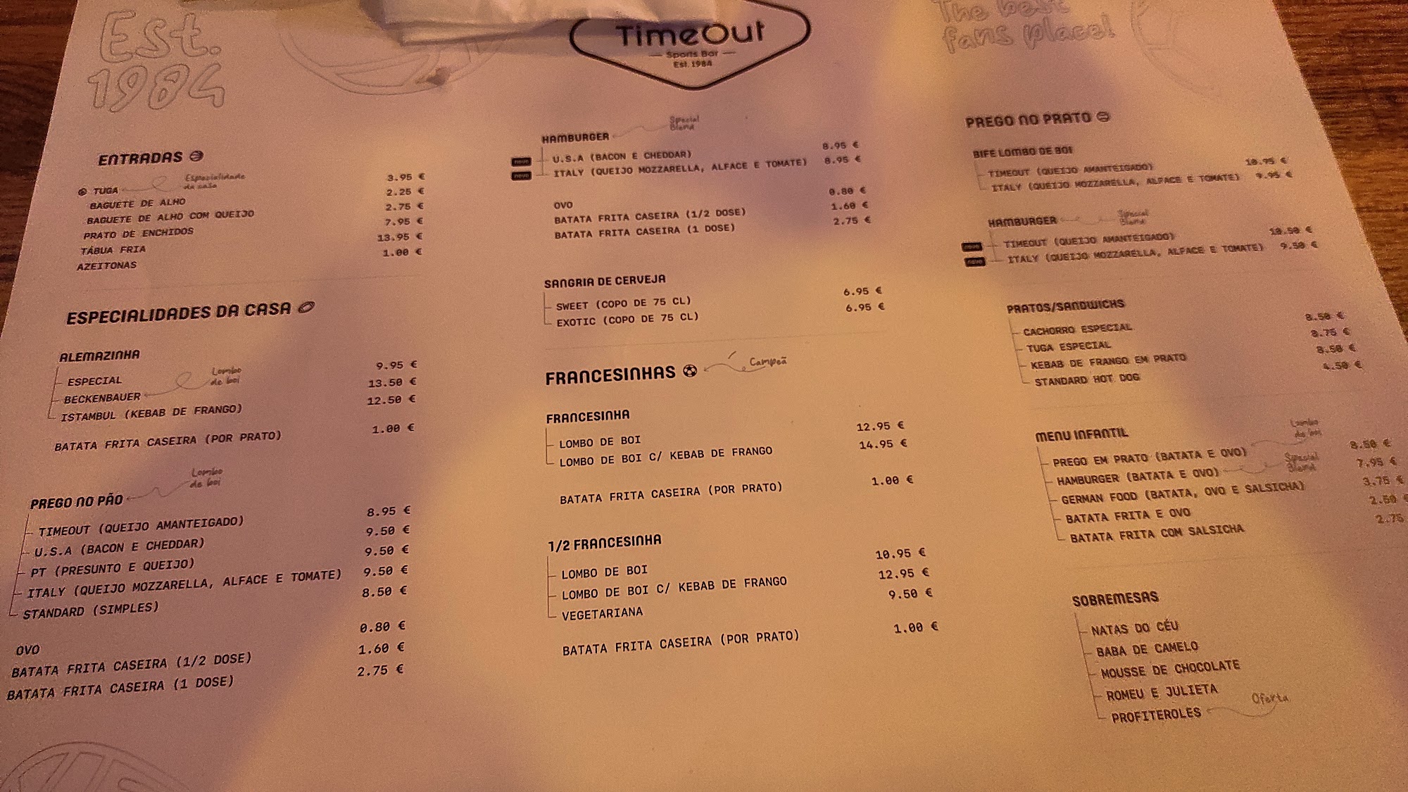 Timeout Caffe Sports Bar&Grill (Time Out Sports Bar & Grill), Valongo ...